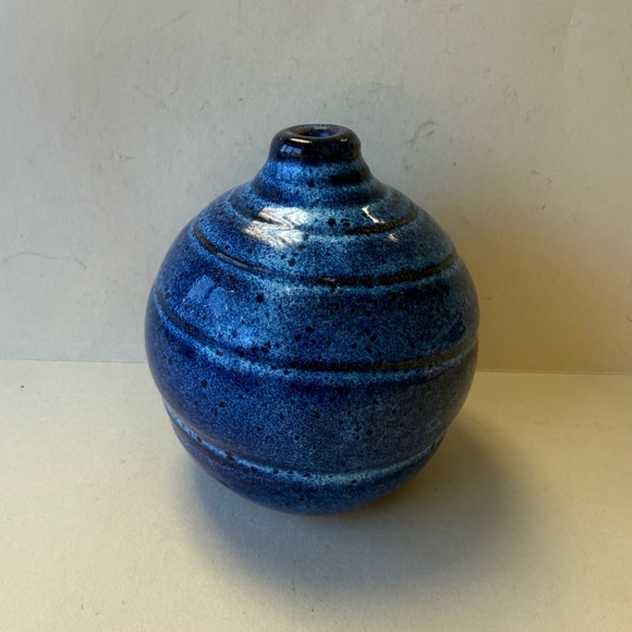 Hand Crafted | Accents | Hand Thrown Studio Art Pottery Small Blue ...